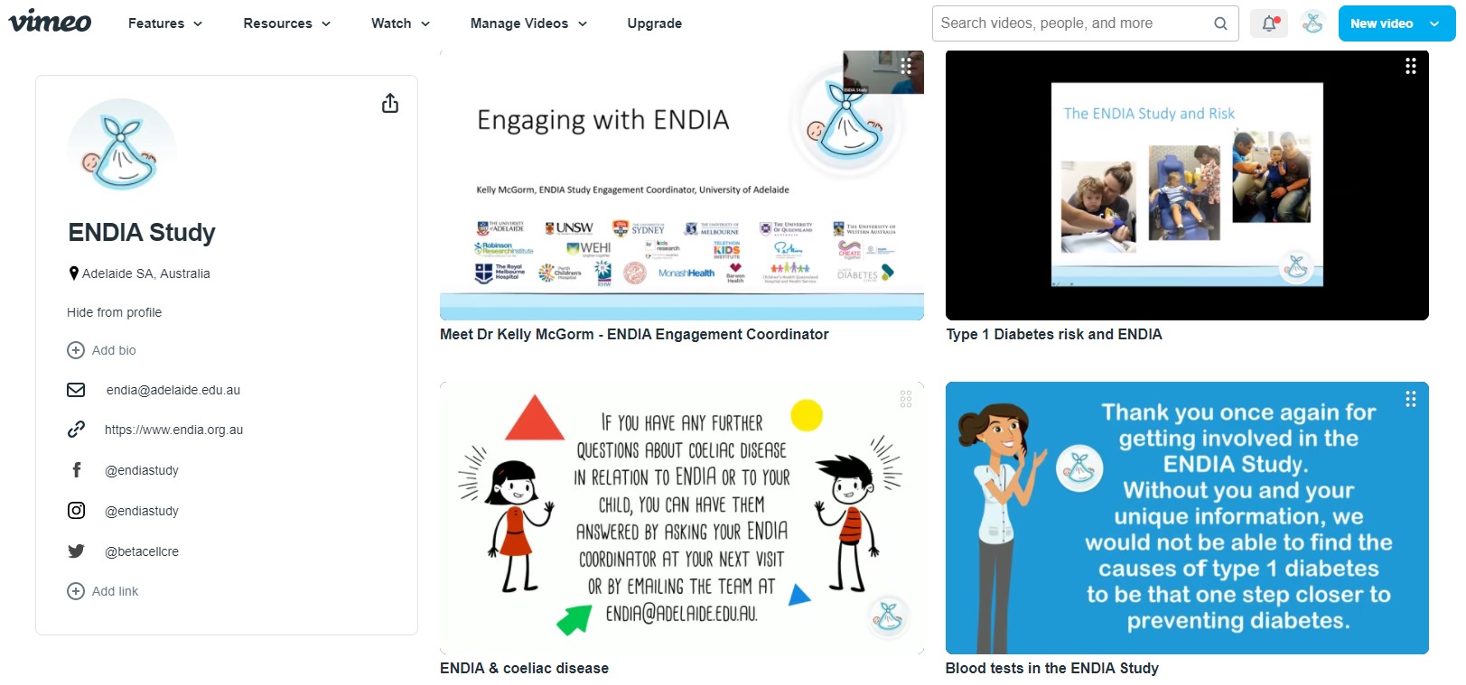 New ENDIA Vimeo page - ENDIA Study - ENvironmental Determinants of ...